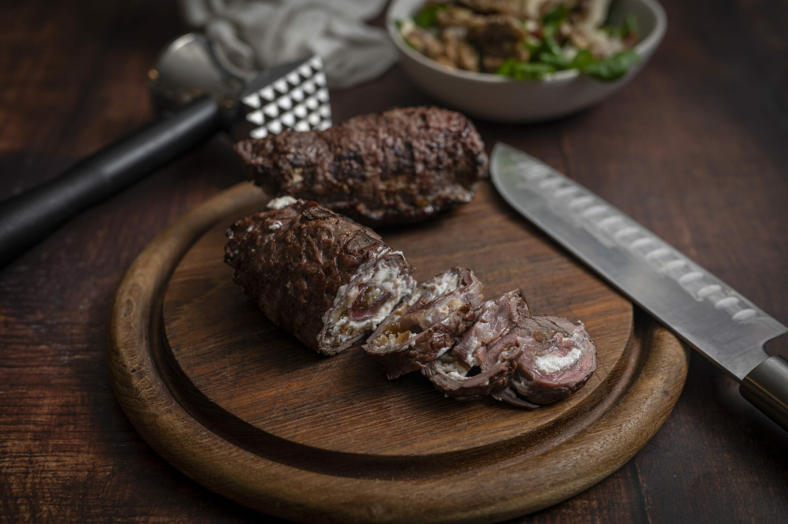 Stuffed steak rolls with goat’s cheese – Severin